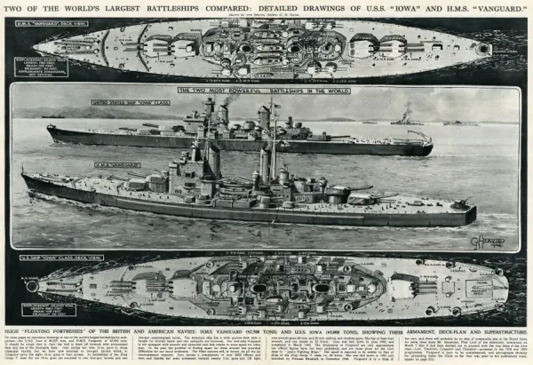 Uss Iowa Deck Plans Iowa Class Battleships (1942)