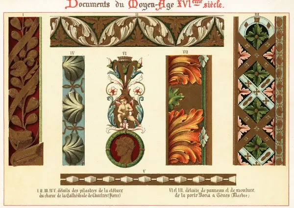 Design elements from architecture of the 16th century