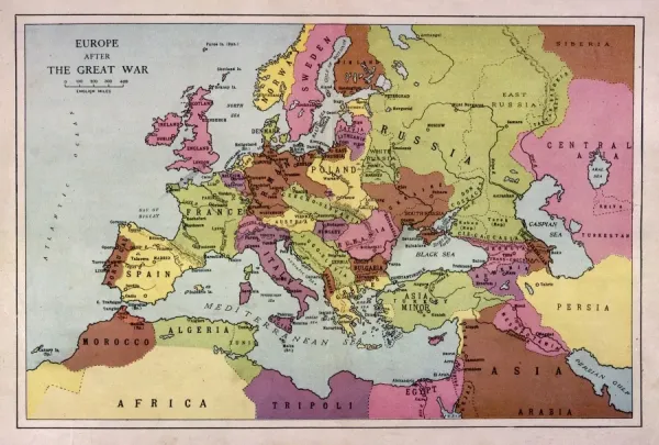 Political Map Of Europe 1918