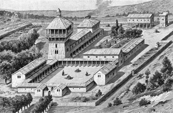 French Merovingian Villa For sale as Framed Prints, Photos, Wall Art ...