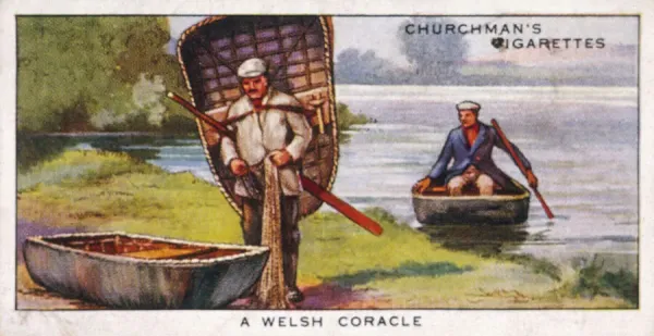 Welsh coracles are made of wickerwork covered with a