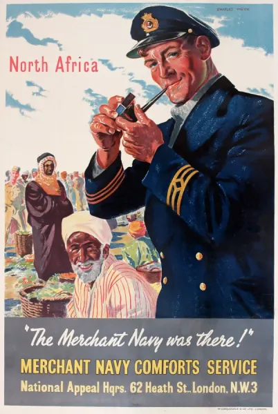 WW2 poster, The Merchant Navy was there Our beautiful Wall Art and ...