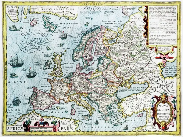 17th century map of Europe Our beautiful Wall Art and Photo Gifts ...
