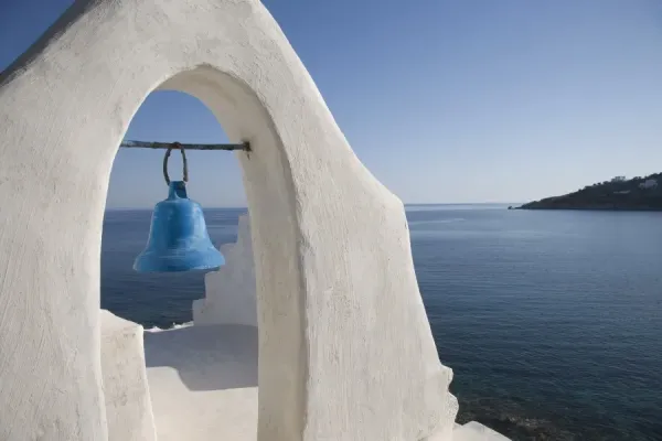 Church near the beach of Platys Gyalis, Mykonos Our beautiful Wall Art ...