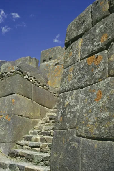 Glass Coaster of Inca fortress, Ollantaytambo, Peru, South America