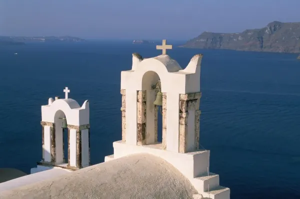 Postcard of Oia (Ia), island of Santorini (Thira)