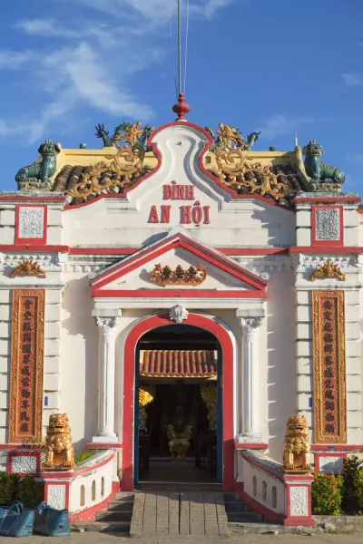 Glass Coaster of An Hoi Temple, Ben Tre, Mekong Delta, Vietnam