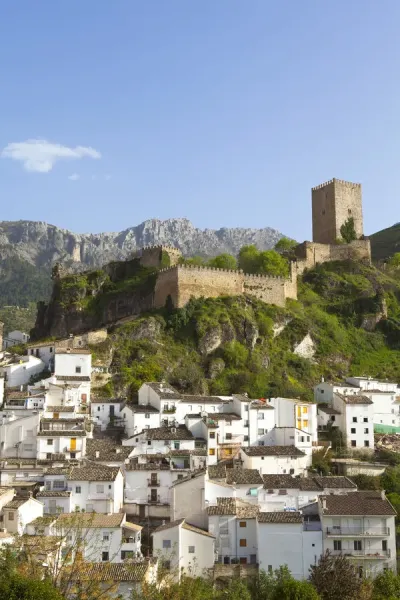 Glass Place Mat of The Moorish Yedra Castle overlooking the picturesque