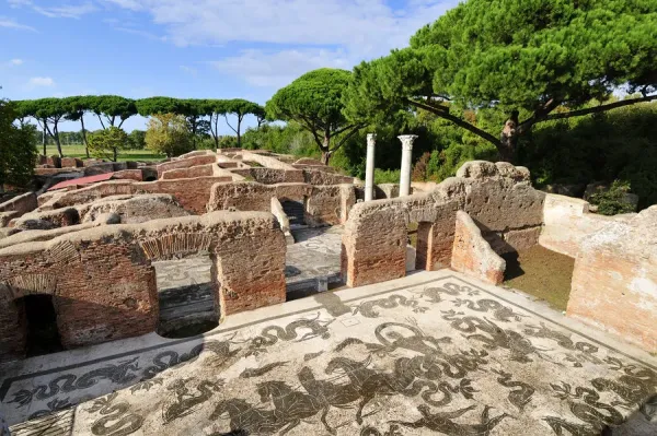 Cushion of Neptune Baths of Ostia Antica at the mouth of