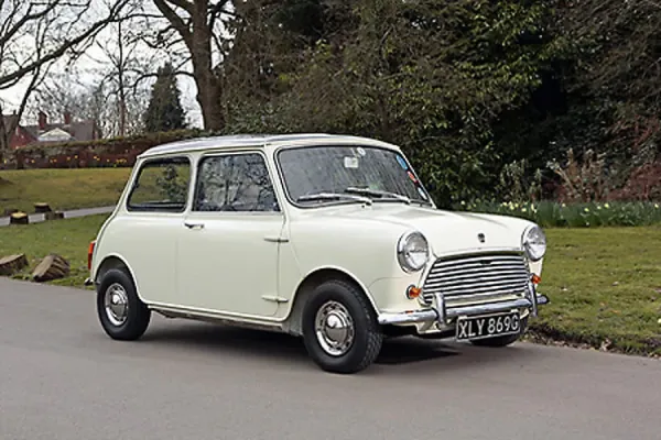 Mini Austin Mini Mk. 2 1969 White black roof Our beautiful Wall Art and ...