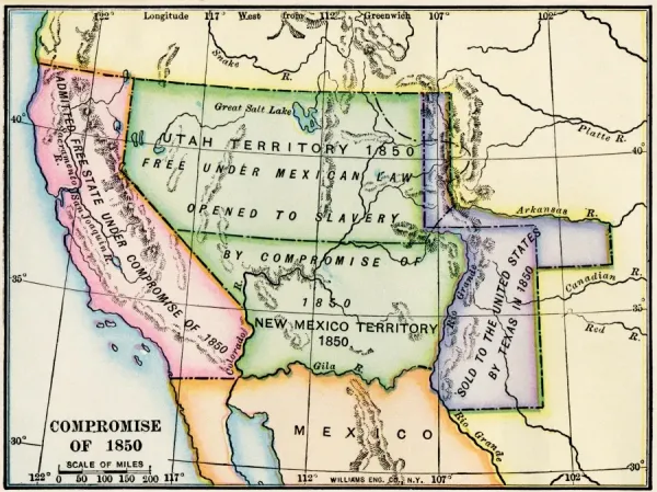 Compromise Of 1850 Map