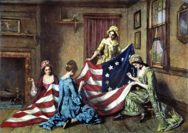 Original Betsy Ross Flagg USA 13 Stjerners Betsy Ross Flag 90x150 Cm