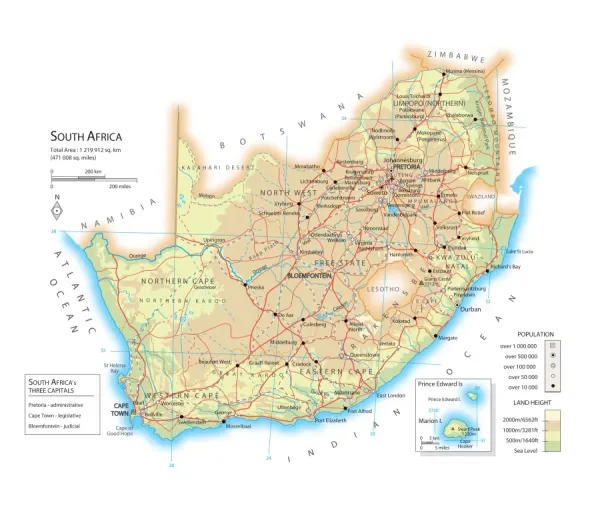 Atlas Map Of South Africa