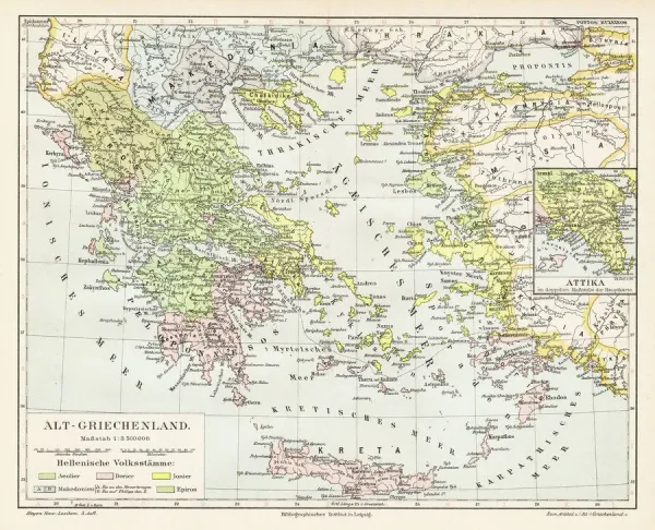 Antique Greece empire map 1895 Our beautiful Wall Art and Photo Gifts ...
