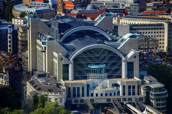 Charing Cross railway station aerial view The Charing