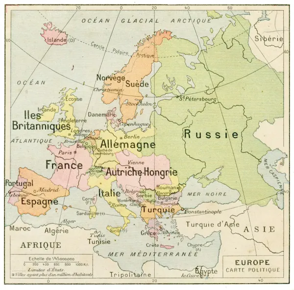 Europe Political map 1887 Our beautiful Wall Art and Photo Gifts ...