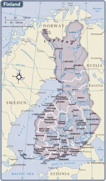 Finland country map Our beautiful Wall Art and Photo Gifts include ...