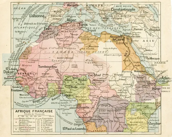 Map Of Francophone Africa