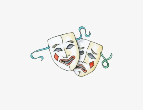 Drama Masks Drawings