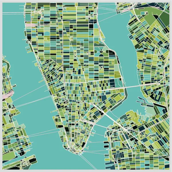 Manhattan art map Our beautiful Wall Art and Photo Gifts include Framed ...