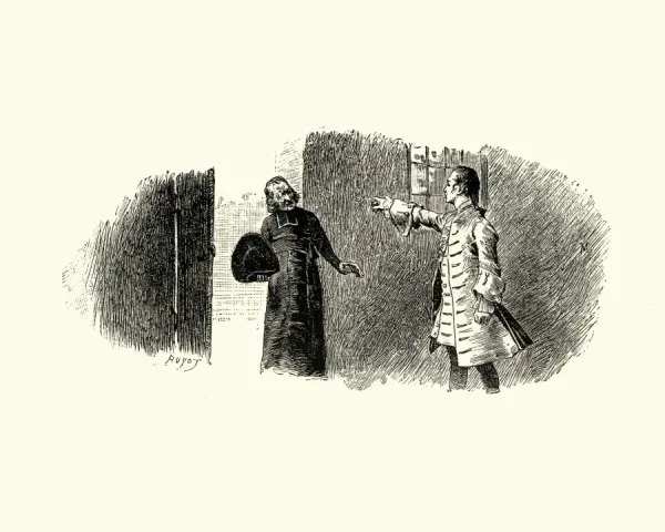 Manon Lescaut Man arguing with a priest, 18th Century