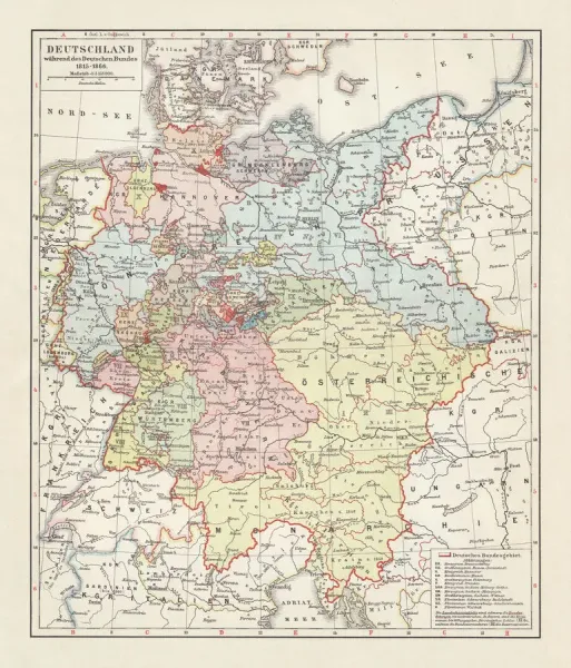 Map of the German Confederation (1815-1866) Our beautiful Wall Art and ...