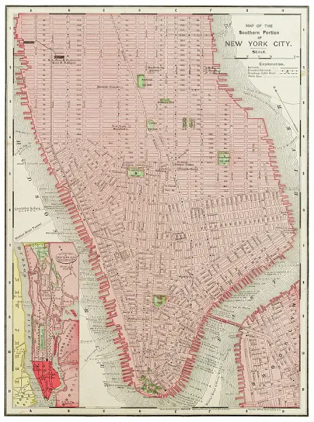 Map of NEW YORK United States 1899 Our beautiful Wall Art and Photo ...