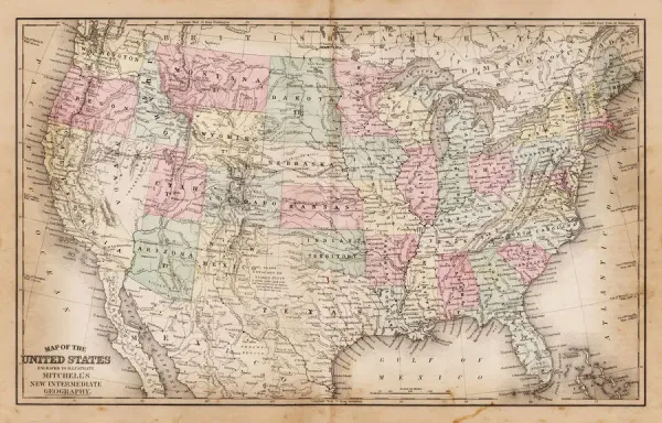 Map of North America 1881 Our beautiful Wall Art and Photo Gifts ...