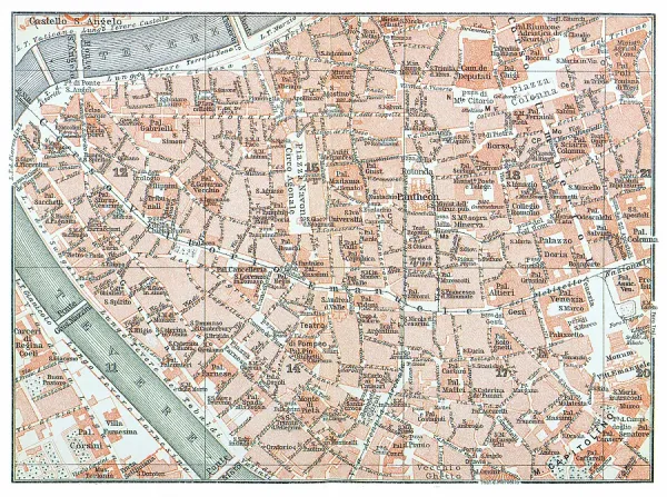 Map of Rome, Italy 1893 Our beautiful Wall Art and Photo Gifts include ...