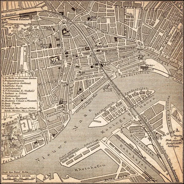Map of Rotterdam 1898 Our beautiful Wall Art and Photo Gifts include ...