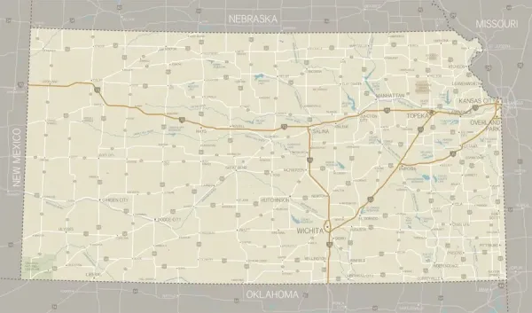Kansas State Highway Map Kansas Map