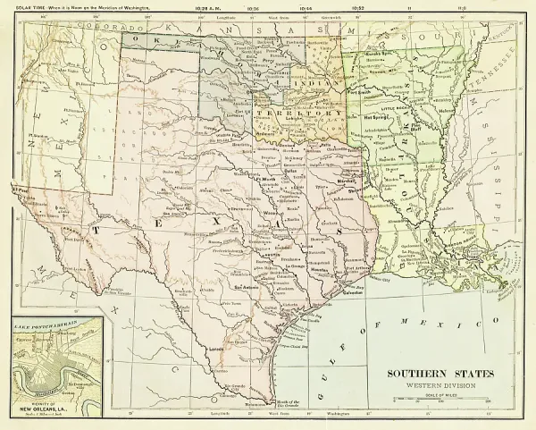 Map of Texas 1899 Our beautiful Wall Art and Photo Gifts include Framed ...