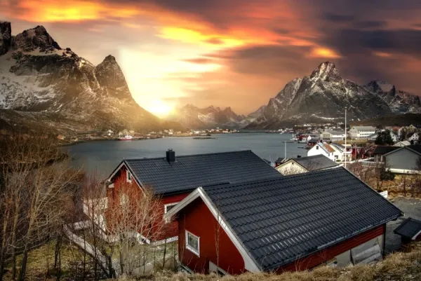 Reine Norway Winter Lofoten Panorama (Explored) | A Calm And Sunny
