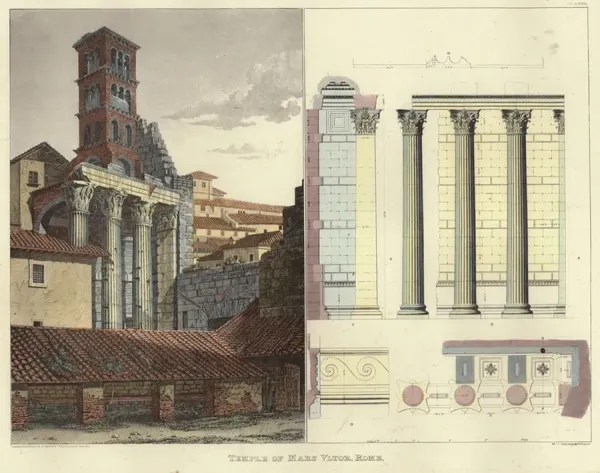 Temple Of Mars Ultor Plan Republican Temples Ancient Rome