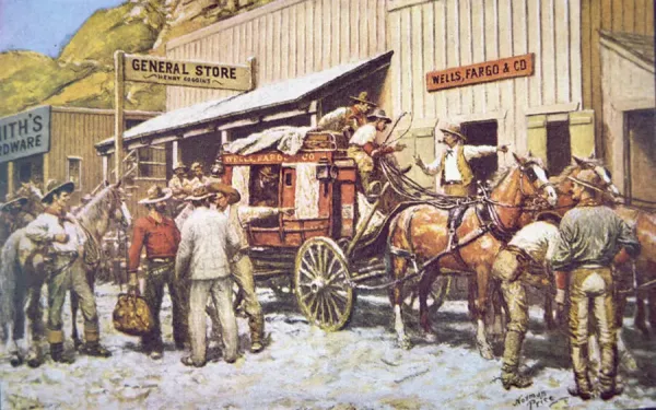 Vintage Stagecoach Prints Western Art Decor Wild West