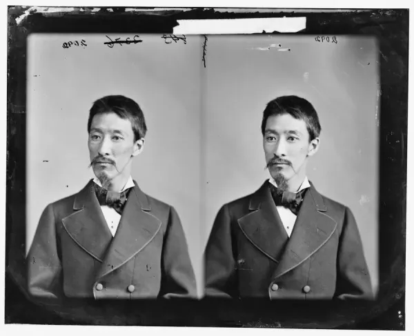 Glass Coaster of Japanese Minister Giro Yano, 1865-1880