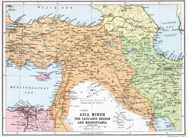 Asia Minor Map A Classical Map Of Asia Minor By GOUGH, Mary: (1958)