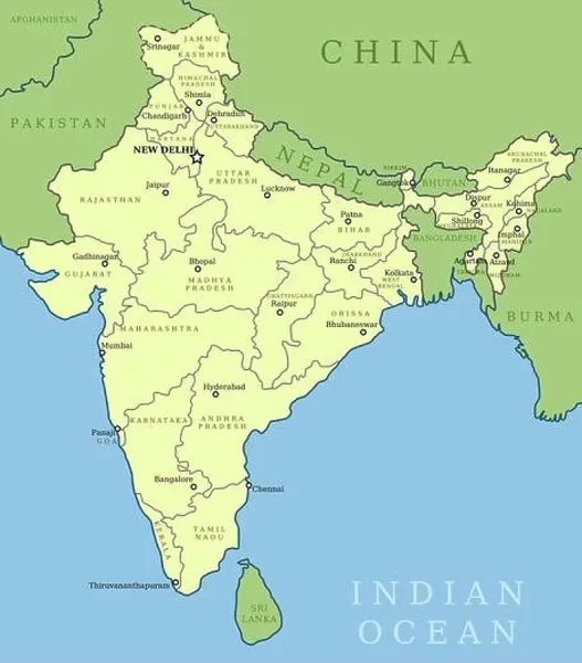 Outline Images Of India Map