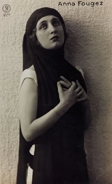 Glass Coaster of Portrait of the Italian actress and singer Anna