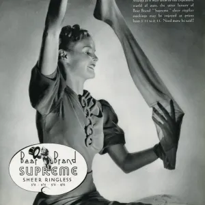 Photographic Print of Advert for Stockings by Bear Brand 1935