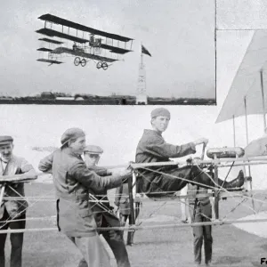 Photographic Print of Roe on the Avro triplane in 1910 For sale as ...