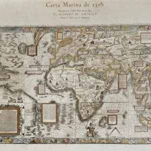 Photographic Print of Map of Scandinavia, from Carta Marina