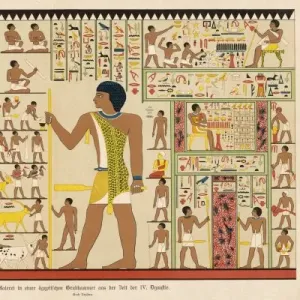 Fowling in the marshes. ca. 1400 BC. 18th Dynasty available as Framed ...