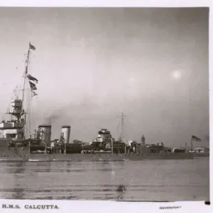 HMS Gloucester Town-class Light Cruiser Built available as Framed ...