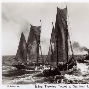Lowestoft, Suffolk, Herring Drifters off the Fishing