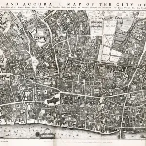 Historic map of London (18th Century) Our beautiful Wall Art and Photo ...