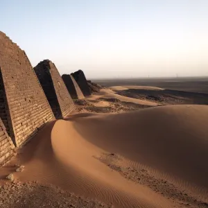 Greetings Card of Pyramids, Meroe, Sudan, Africa