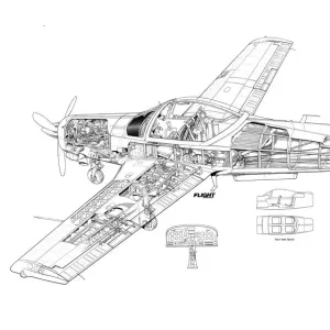 Wooden Jigsaw Puzzle of BAC Jet Provost T5 Cutaway Drawing