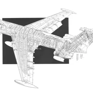 Wooden Jigsaw Puzzle of Vickers VC10 RAF Cutaway Drawing