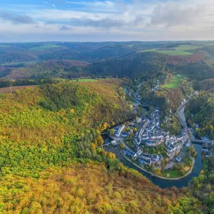 Aerial view at Vianden castle, Vianden, canton Vianden #32006773